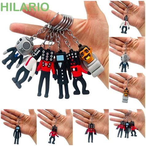 Hilario พวงกุญแจ Pvc จี้การ์ตูนอนิเมะ Skibidi Dop Skibidi Toilet Tv Man