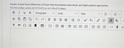 Solved Explain At Least Three Differences Of Scope Planning