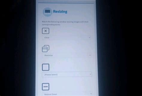 L Resizing Match The Following Window StudyX