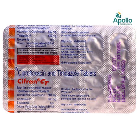 Cifran Ct Tablet 10s Price Uses Side Effects Composition Apollo