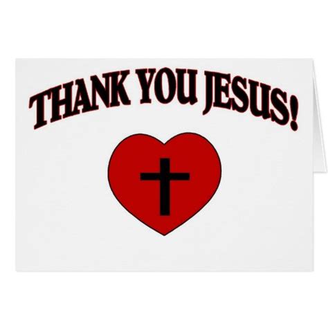 Thank You Jesus Heart Card Zazzle