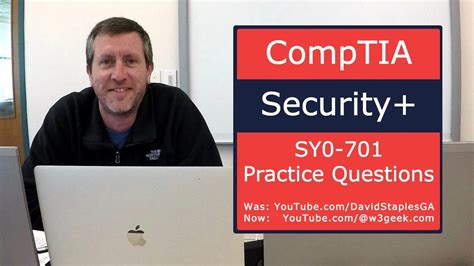 Comptia Security Sy0 701 Practice Questions Youtube