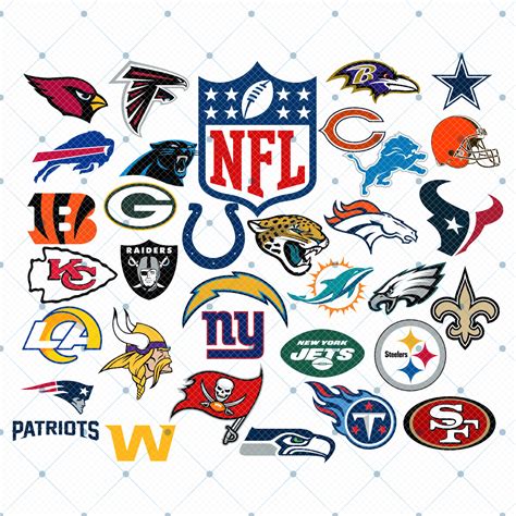 Nfl Team Logo Bundle Svg Sport Svg Nfl Team Svg Team Logo Inspire