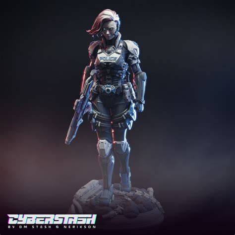 Cyberpunk Swat Officer Sgt Svetlana Angel Eyes Kyrlenko