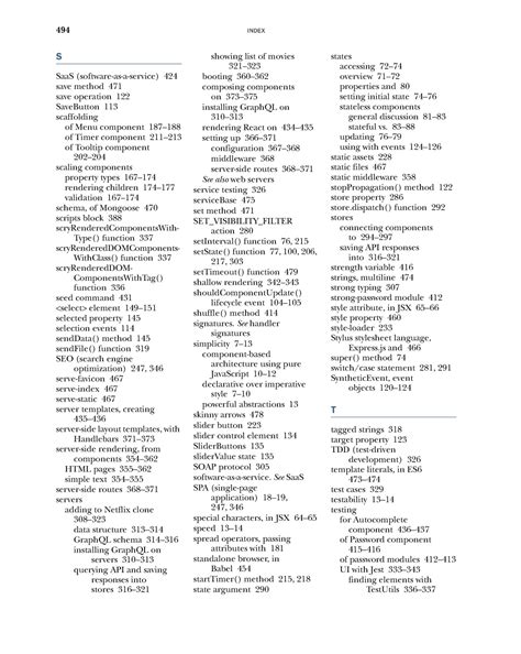 React Practical 106 494 Index S Saas Software As A Service 424 Save