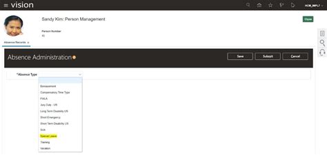 Allow Absence Type Visibility For Specific Users