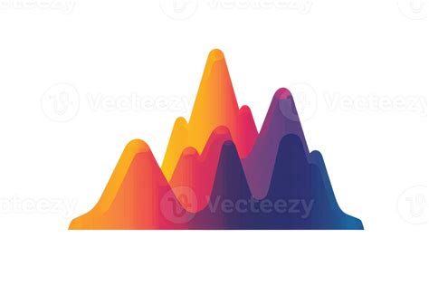 Vibrant Colorful Waveforms Resembling Mountain Peaks In Various Shades