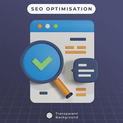 Premium Psd 3d Seo Optimisation On Website Illustration