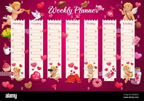 School Timetable Week Schedule Table Student Calendar Planner Vector