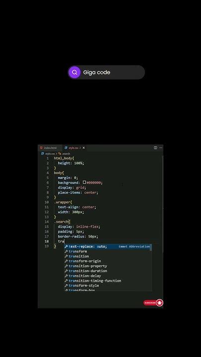 Animated Search Bar Html Css Javascript Youtube