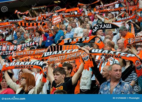 Football Club Shakhtar Donetsk Fans Editorial Stock Photo Image Of Andriy Competition