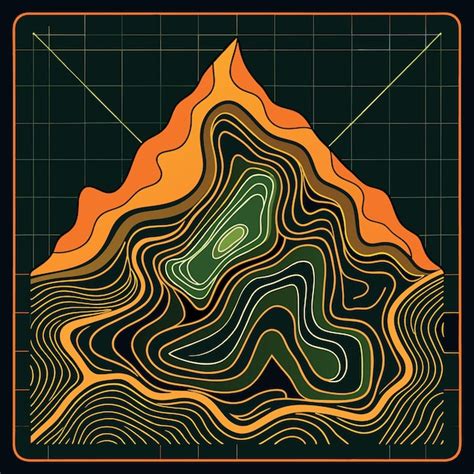 Premium Vector Elevation Line Pattern Topographic Terrain Map Background