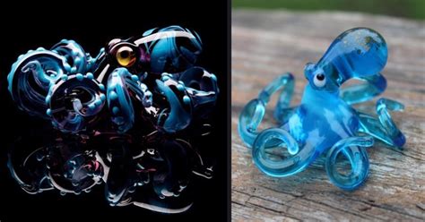 Ukrainian Artist Creates Stunning Hand Blown Glass Octopuses