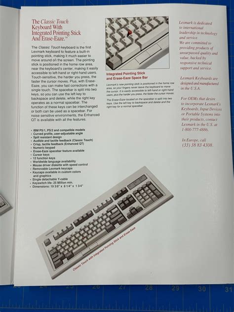 Ibm Model M 13 92g7461 Internal Keyboard Trackpoint Controller Ps