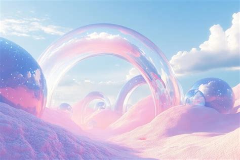 Create A Surreal Dreamlike Landscape Featuring Large Premium Ai