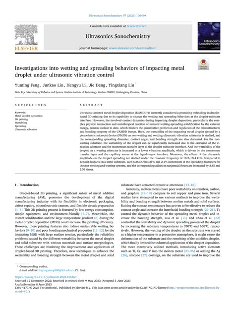 Pdf Investigations Into Wetting And Spreading Behaviors Of Impacting