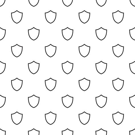Security Shield Seamless Pattern Shield Protection Vector Geometric