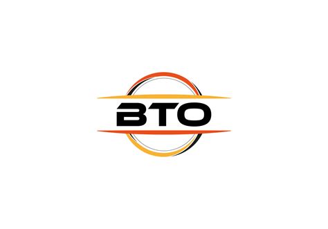 Bto Letter Royalty Mandala Shape Logo Bto Brush Art Logo Bto Logo For
