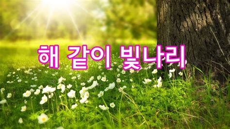 내 영혼의 찬송 해 같이 빛나리 당신의 그 섬김이 통기타찬양 Youtube