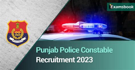 Punjab Police Constable Recruitment 2023 1746 Vacancies