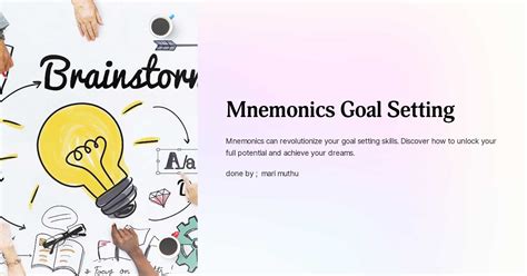 Mnemonics Goal Setting