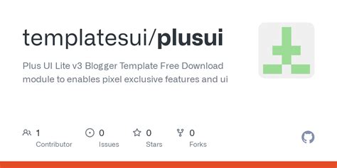 Github Templatesui Plusui Plus Ui Lite V Blogger Template Free