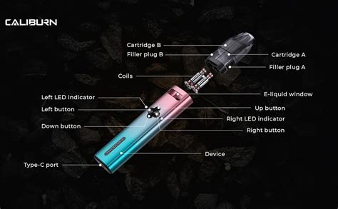 Uwell Caliburn Explorer Vape Kit Vapes Rechargeable Refillable Vape