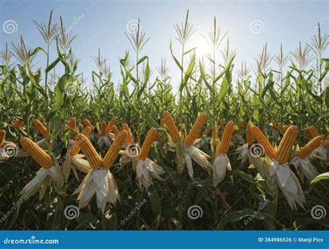 Corn Growing Stage Maize Growth Plant Isolated On White Background