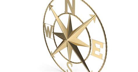 Classical Compass Rose Gold 3d Incl Compass And Decoration Envato