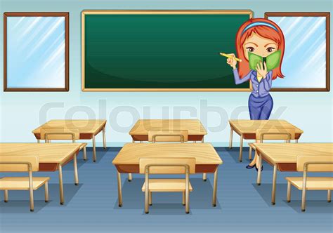 Ein Lehrer Im Klassenzimmer Stock Vektor Colourbox