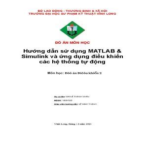 Hướng dẫn sử dụng MATLAB simulink và ứng dụng điều khiển các hệ thống