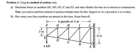 solved using the method of sections only determine forces