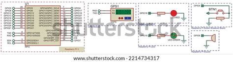Vector Diagram Connection Gps Module Educational Stock Vector Royalty Free
