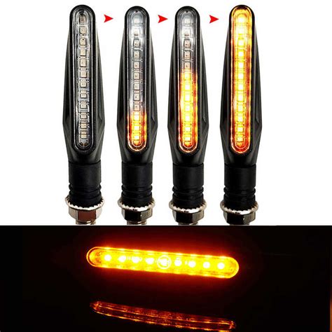 Unibersyal Na Led Turn Signal Ng Motorsiklo Amber Flashing Lights Para