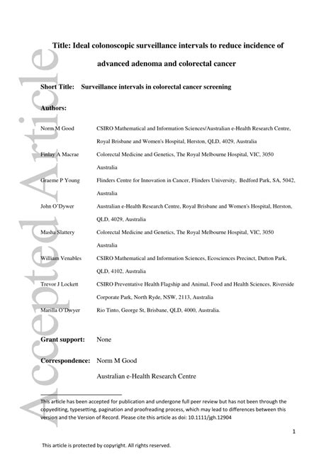 PDF Ideal Colonoscopic Surveillance Intervals To Reduce Incidence Of