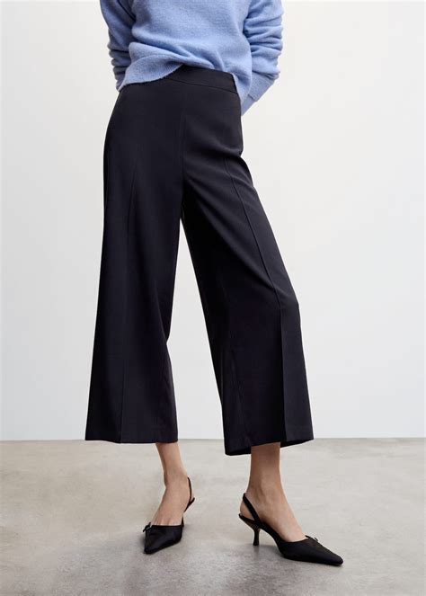 High Waist Palazzo Trousers Woman Mango Outlet Bulgaria