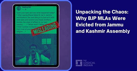 Unpacking The Chaos Why Bjp Mlas Were Evicted From Jammu And Kashmir