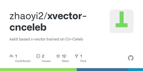 Github Zhaoyi Xvector Cnceleb Kaldi Based X Vector Trained On Cn Celeb
