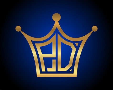 Premium Vector Crown Shape Pd Letter Logo Design Vector Art