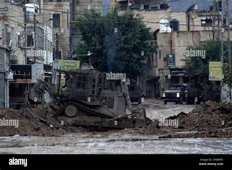 Israeli Military Bulldozers Are Seen During An Israeli Military
