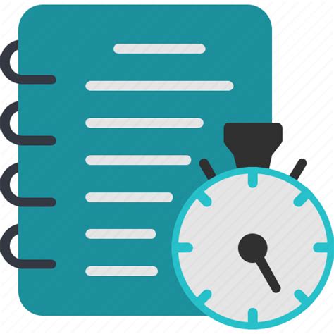 Note Notebook Notepad Schedule Stopwatch Timer Icon Download On Iconfinder