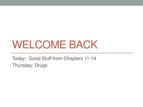 Ppt Welcome Back Powerpoint Presentation Free Download Id 1461819