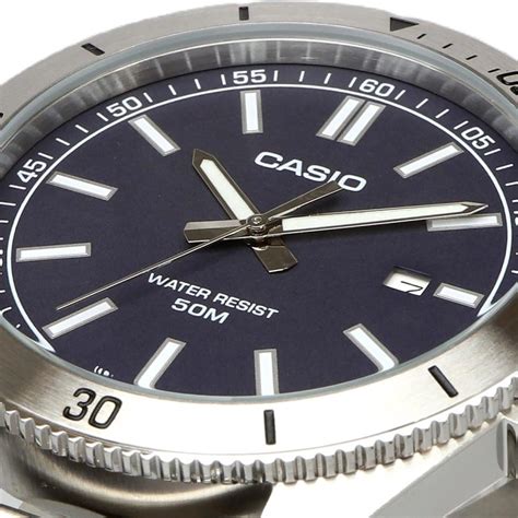 Casio Standard Analog Stainless Steel Blue Dial Quartz Mtp B155d 2e Mens Watch