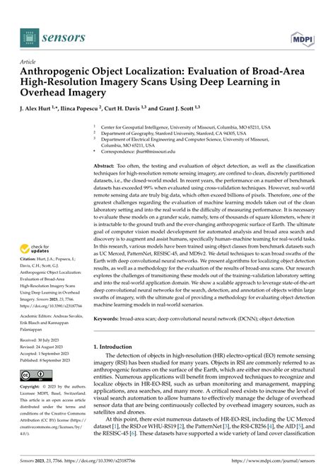 Pdf Anthropogenic Object Localization Evaluation Of Broad Area High Resolution Imagery Scans