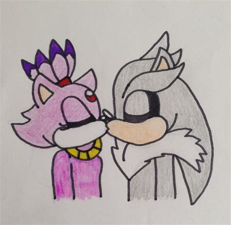 Silver X Blaze Kiss By Dragonpriness On Deviantart