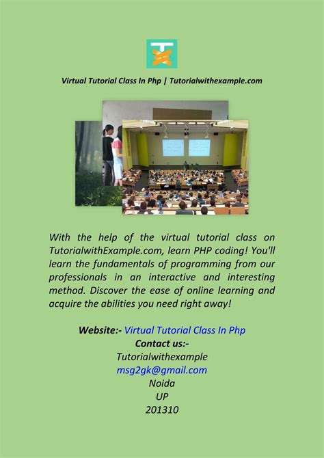 Ppt Virtual Tutorial Class In Php Powerpoint