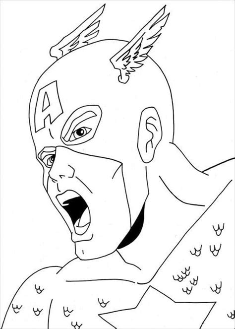 Dibujos para colorear Capitán América imprimible gratis para los