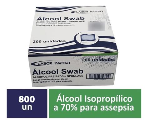 Álcool Swab Sachês Lenço Umedecido Und Labor Import MercadoLivre