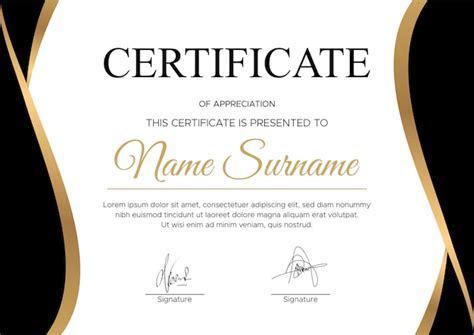 Premium Vector A Certificate For A Name Of This Name Certificate