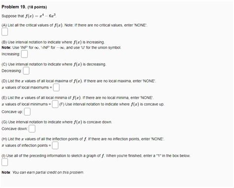 Solved Problem 19 18 Points Suppose That F X X46x3 A Chegg Com